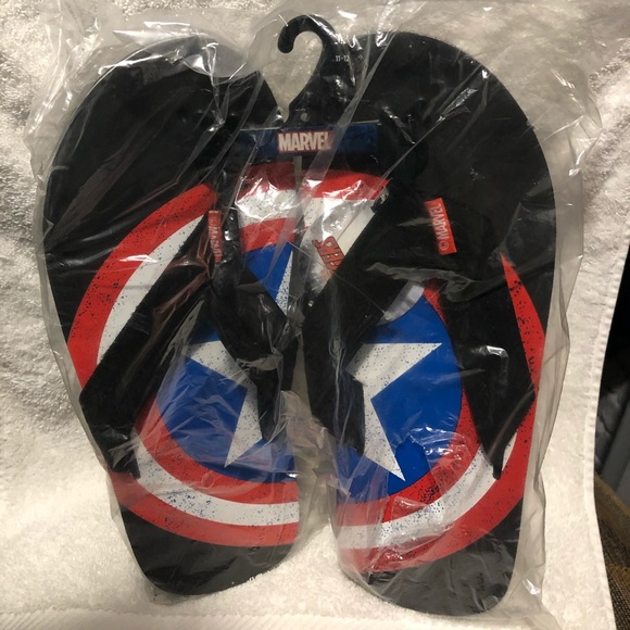 Avenger | Shoes | Marvel Avengers Captain America Flip Flops | Poshmark